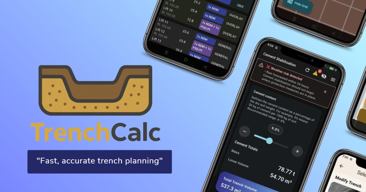 TrenchCalc by EngSiteTools — Trench Works Platform